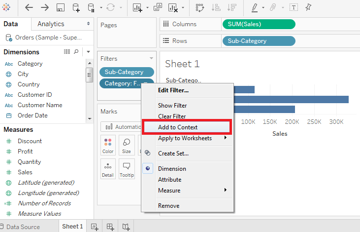 How to apply context filter in Tableau? - Data Science, AI and ML ...